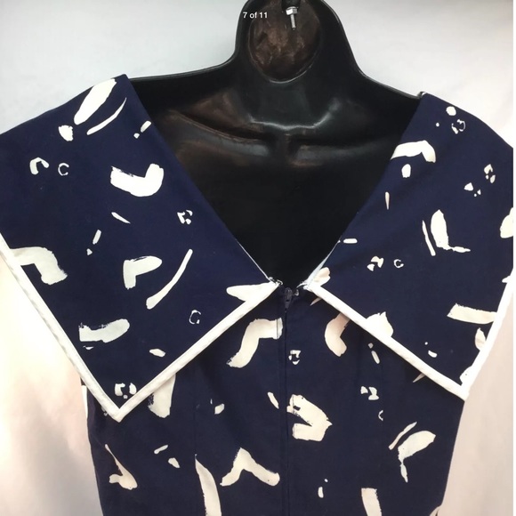 Howard Wolf | Dresses | Howard Wolf Dress V Neck Sleeveless Peplum Navy ...